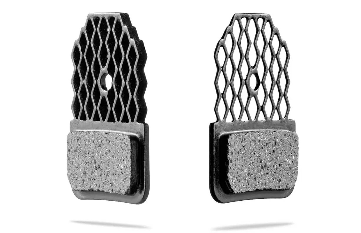 Brake pads with cooling fins arrive in mountain biking