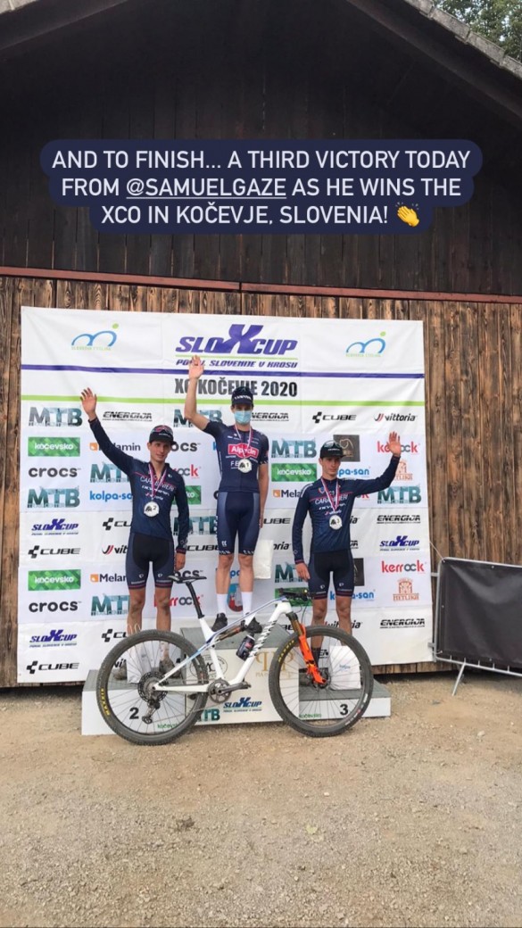 Samuel Gaze regresa a lo más alto del podio en MTB