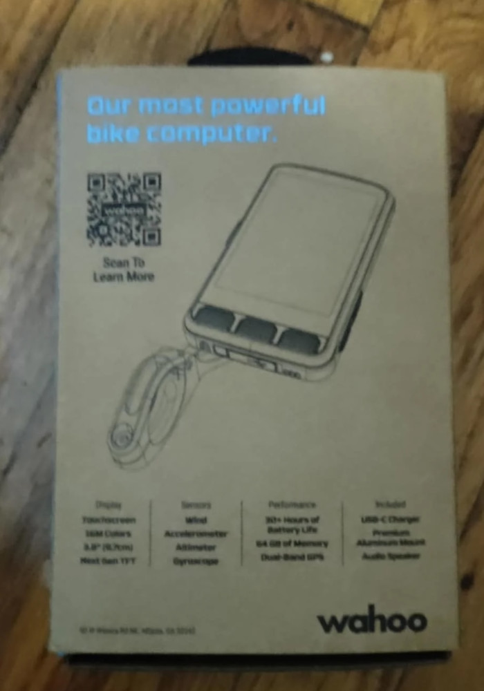 A new Wahoo cycle computer with wind sensor, speaker, and long battery ...