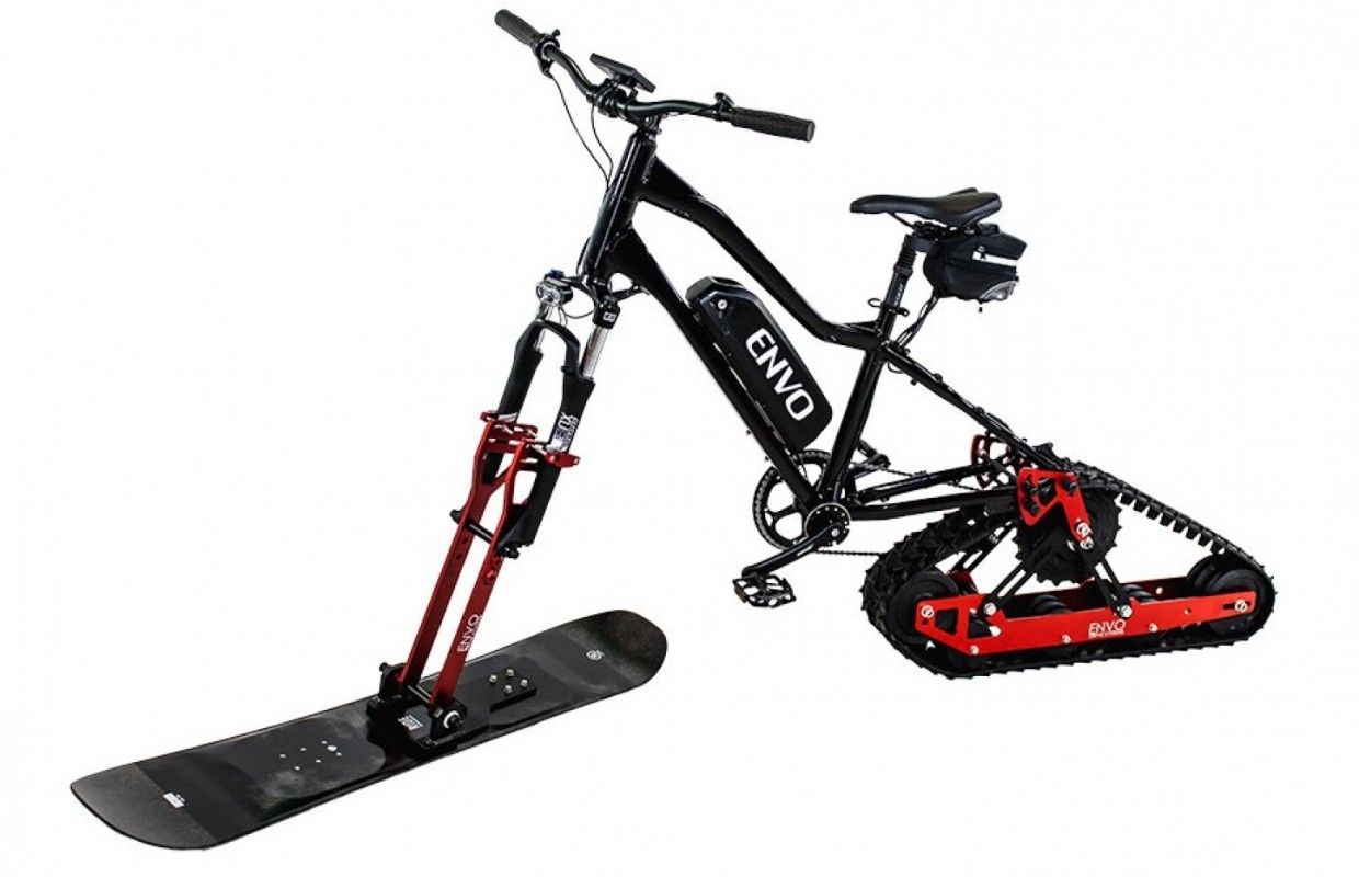 Turn your MTB into an electric snowbike with this kit