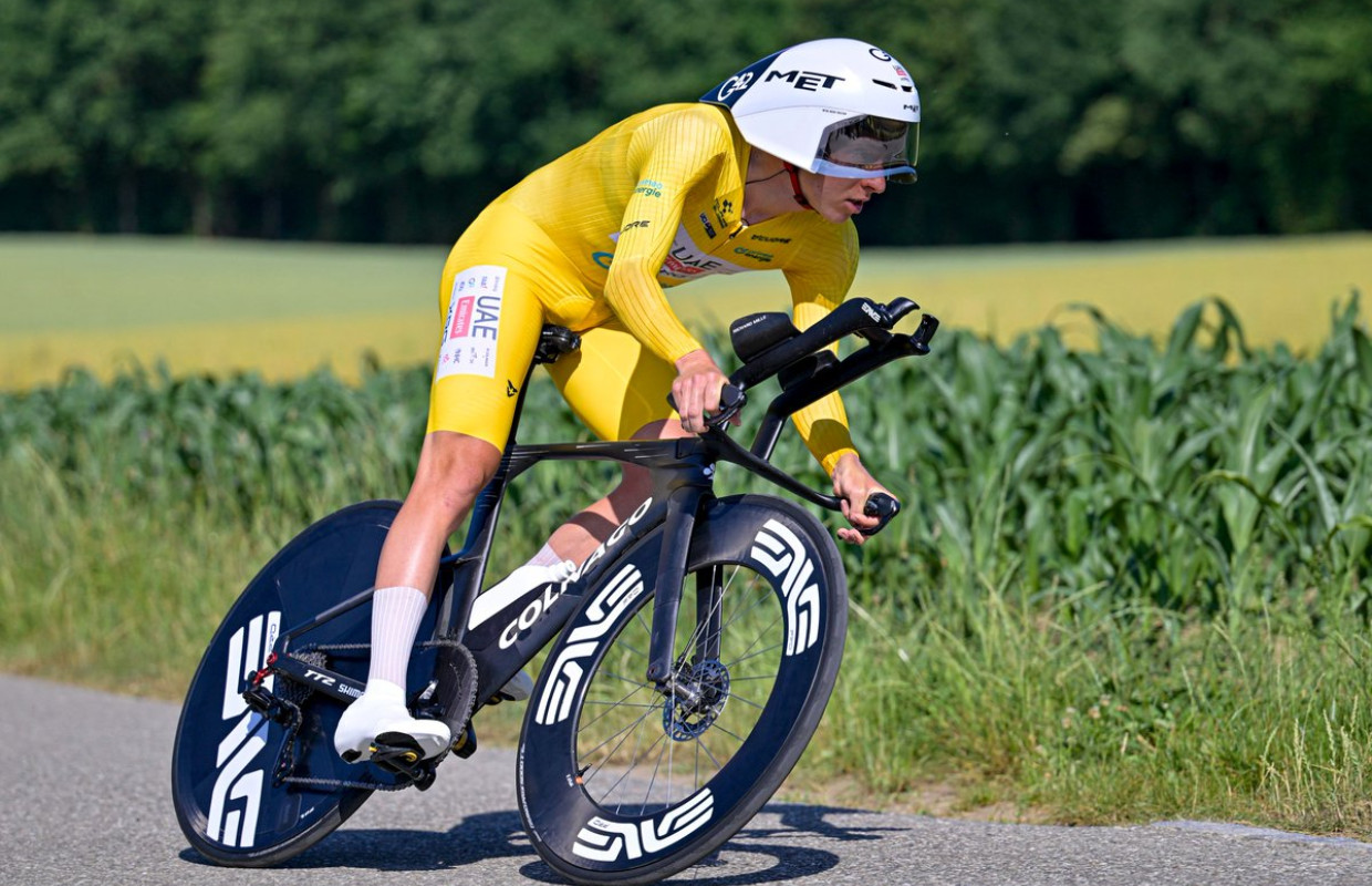 Pogacar beats Van der Poel in the time trial of the Tour of Switzerland ...