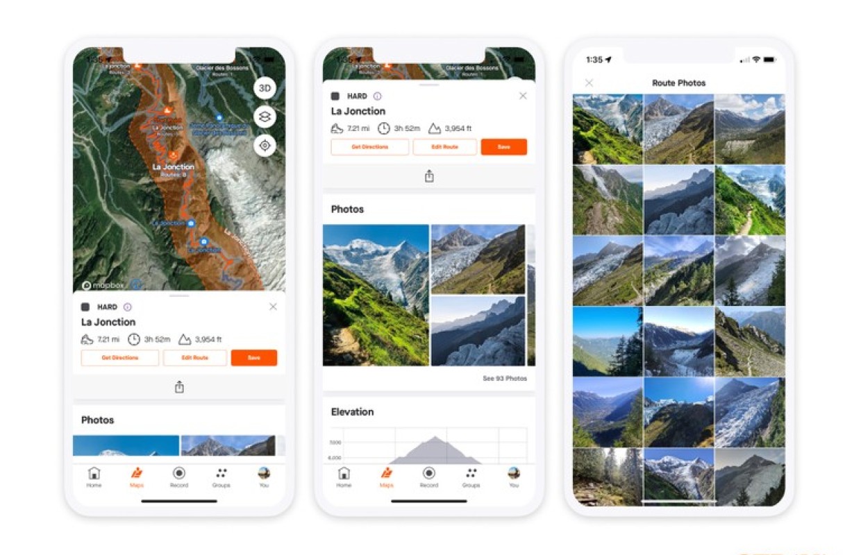 Strava adds "Recent Photos" to check the current state of any route