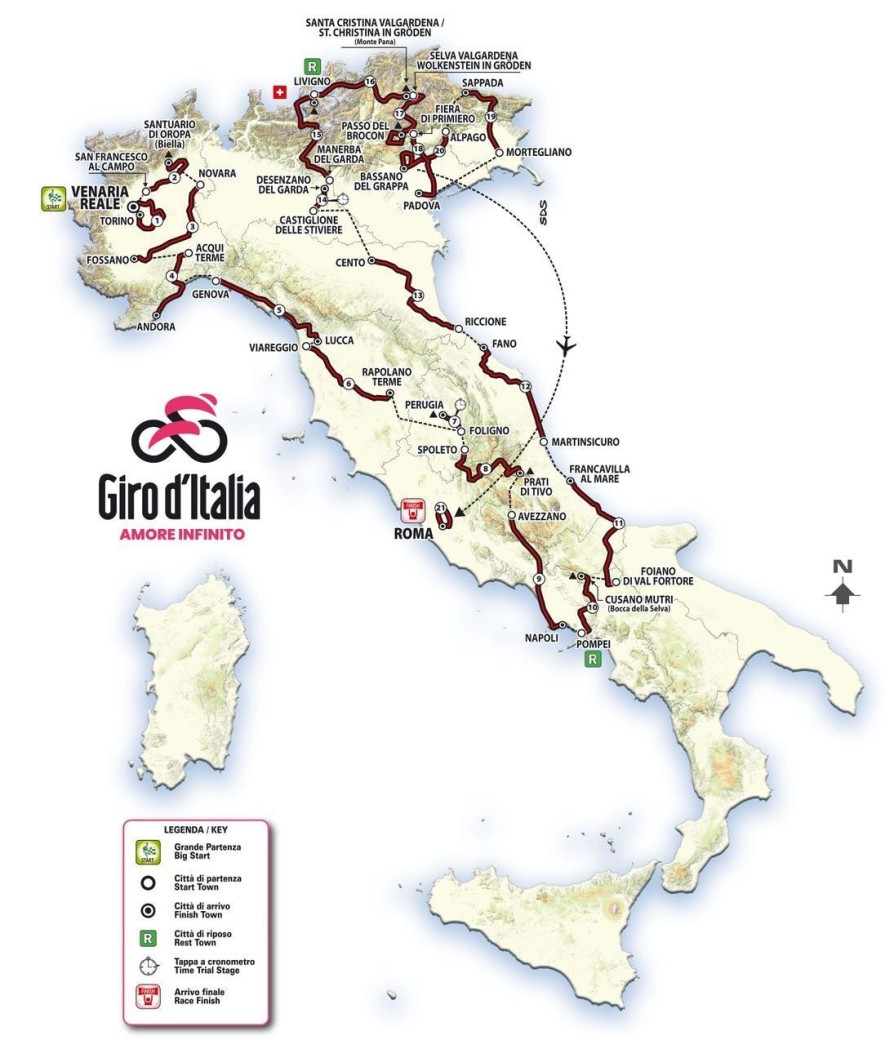 Aposte no contra-relógio no Giro d'Italia 2024